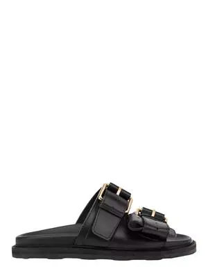 Moschino Buckle-embellished Sandals - Black