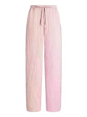 Dolce & Gabbana Crinkled Striped Vanity Trousers - Pink