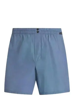 Dolce & Gabbana Cotton Poplin Boxer Shorts - Blue