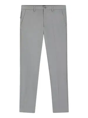 BOSS Cotton Trousers With Zip Detail - Grey
