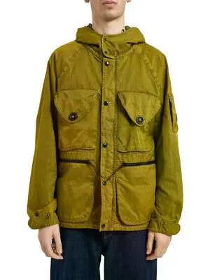 C.P. COMPANY Goggle-detail Hooded Jacket - Green