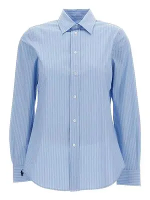 Polo Ralph Lauren Striped Stretch Cotton Shirt - Sky Blue
