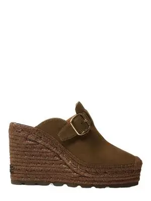 Stella McCartney Gaia Suede Clogs - Marrone