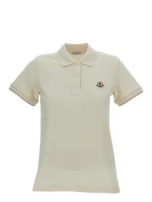 Moncler Pique Polo Shirt - White