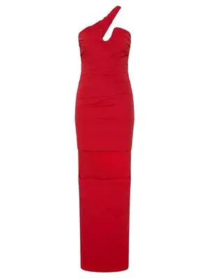 Rachel Gilbert Fa One-shoulder Gown - Red