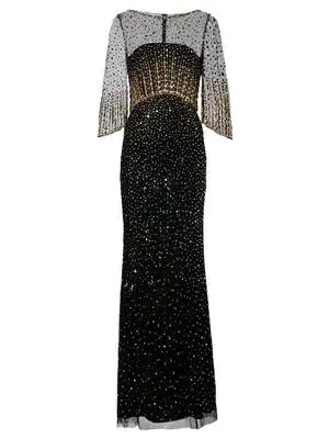 Jenny Packham Kiya Beaded Gown - Black