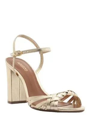 AREZZO Nina Ankle Strap Sandal - Platino