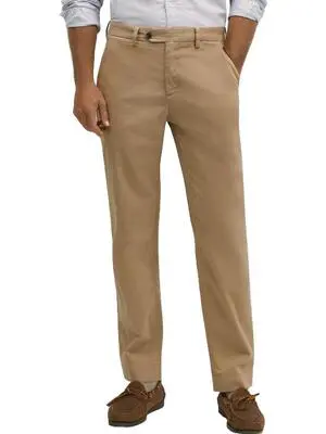 Brooks Brothers The Friday Regular Flat Front Straight Leg Cotton Chinos - Incense