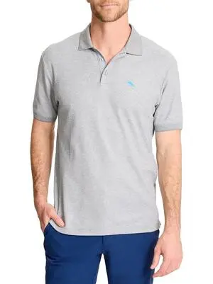 Tommy Bahama Emfielder Icon Solid Islandzone® Polo - Storm Gray Heather