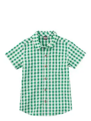 TEA COLLECTION Plaid Button Up Woven Shirt - Garden Party Check