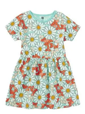 TEA COLLECTION Short Sleeve Twirl Dress - Daisy Deluxe