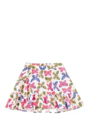 TEA COLLECTION Printed Ruffle Wrap Skirt - Flutter Fiesta