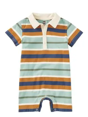 TEA COLLECTION Polo Baby Romper - Mineral