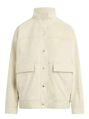 FAVORITE DAUGHTER Faux Leather Chore Jacket - Bone