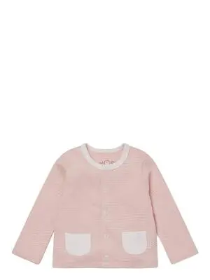 MORI Cardigan Blush Stripe