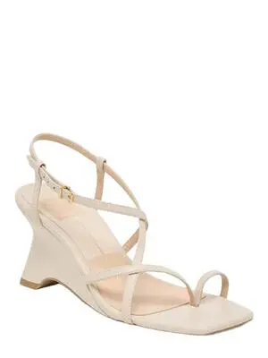 Dolce Vita Aylee Slingback Wedge Sandal - Cream Leather