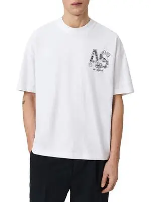 ALLSAINTS Mixtape Cotton Graphic T-shirt - Optic White