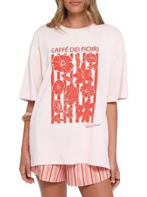 PETAL & PUP Oversized Cotton Graphic T-shirt - Pink