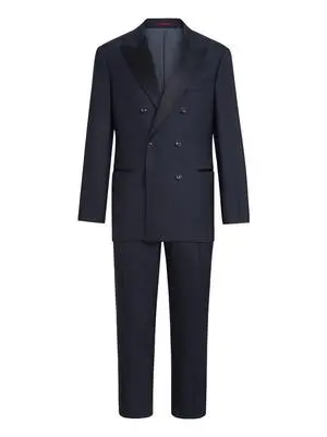 Brunello Cucinelli Tuxedo With One-and-a-half-breasted Jacket - Navy Blue