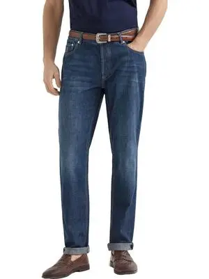 Brunello Cucinelli Lightweight Denim Trousers - Dark Denim