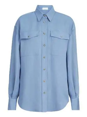 Brunello Cucinelli Fluid Twill Shirt - Azure