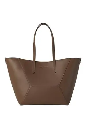 Brunello Cucinelli Calfskin Duo Bag - Brown Gianduia