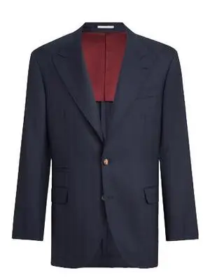Brunello Cucinelli Chevron Blazer - Navy Blue