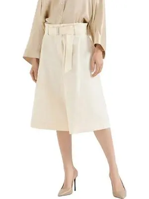 Brunello Cucinelli Paperbag Bermuda Shorts - White