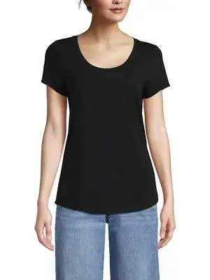 LANDS' END Lightweight Jersey T-shirt - Black