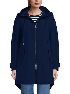 LANDS' END A-line Squall Rain Jacket - Deep Sea Navy