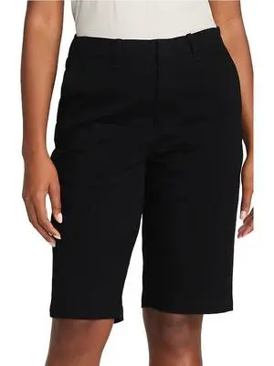 LANDS' END Classic " Chino Shorts With Elastic Back - Black