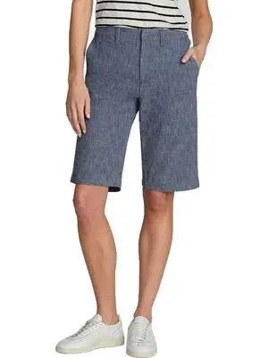 LANDS' END Classic " Chino Shorts With Elastic Back - Evening Sky Chambray
