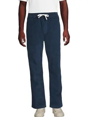 LANDS' END Classic Fit Coastal Corduroy Deck Pant - Deep Ocean