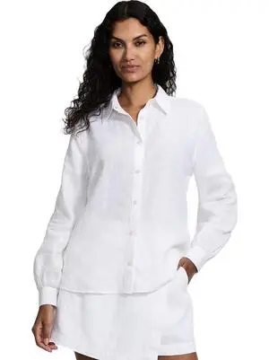 LANDS' END Linen Long Sleeve Shirt