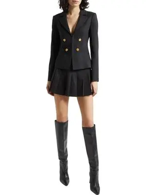 Alice + Olivia Mya Pleated Blazer Dress - Black