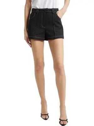 RAMY BROOK Marco Pintuck Cotton Blend Shorts