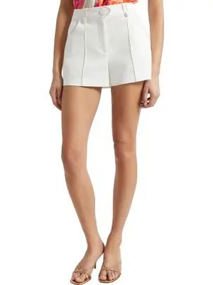 Ramy Brook Marco Pintuck Cotton Blend Shorts - Ivory