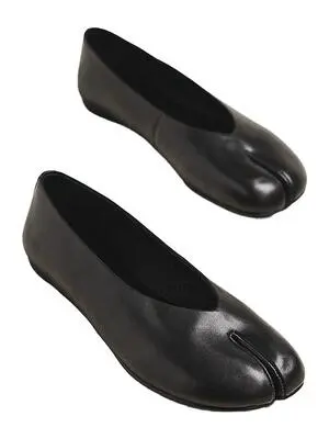 Jeffrey Campbell Equina Split Toe Ballet Flats - Black