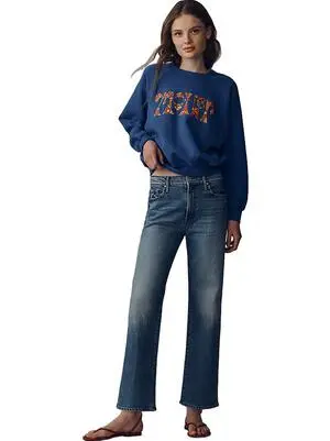 MOTHER Kick It Ankle High-rise Straight-leg Jeans - Birds Gone Wild