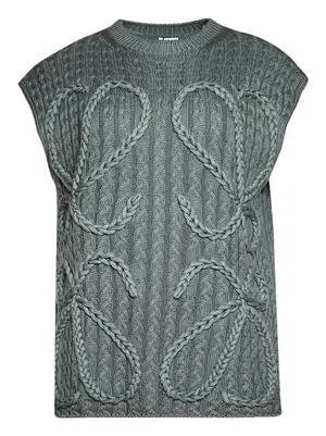 Loewe Sleeveless Wool Vest - Green