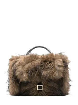 Sacai Faux Fur Muff Bag - Beige