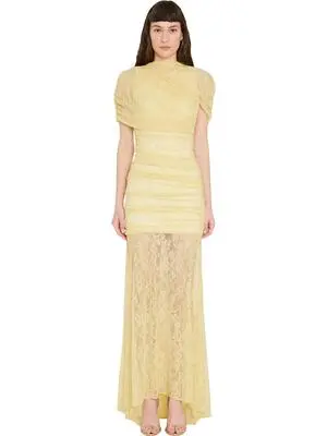 Amanda Uprichard Evianna Lace Gown Cornsilk
