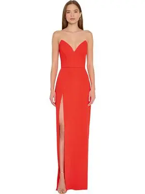 Amanda Uprichard Ailany Maxi Gown - Crimson