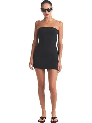 SKIMS Mini Tube Cotton Jersey Dress - Soot
