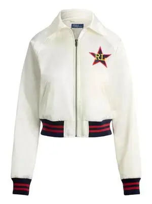 Polo Ralph Lauren Star-embroidered Bomber Jacket - Neutrals