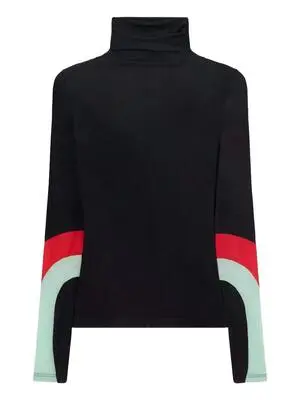 Off-White Long-sleeved High-neck Top - Black