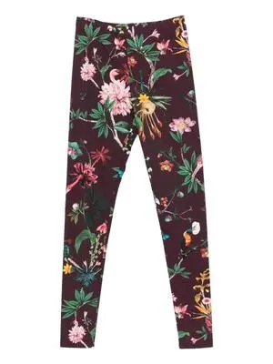 La DoubleJ Floral-print Leggings - Red