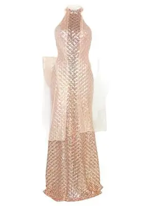 MARFIL BARCELONA Halterneck Maxi Dress - Pink