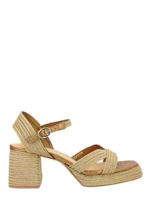 CastaÑer Platform Braided Heeled Sandals - Neutrals