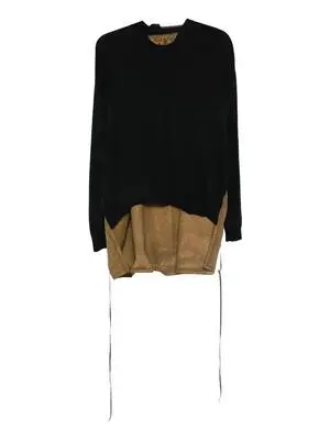 UMA WANG Paneled Sweater - Black